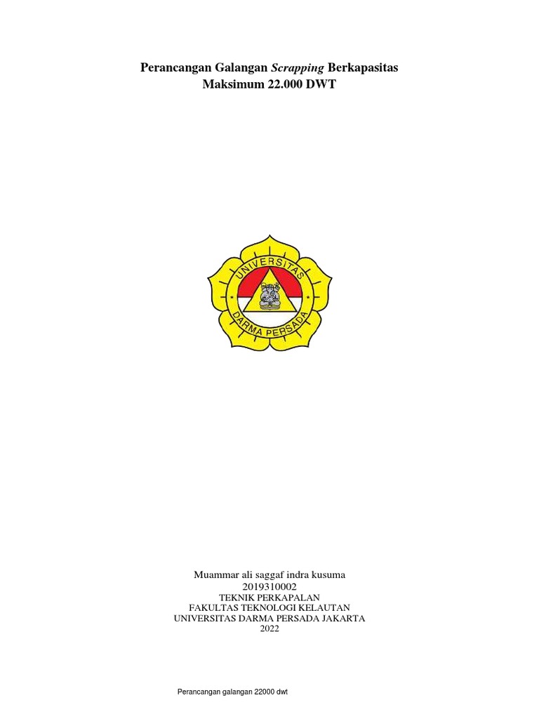 Desain Galangan Scrapping 22,000 DWT | PDF