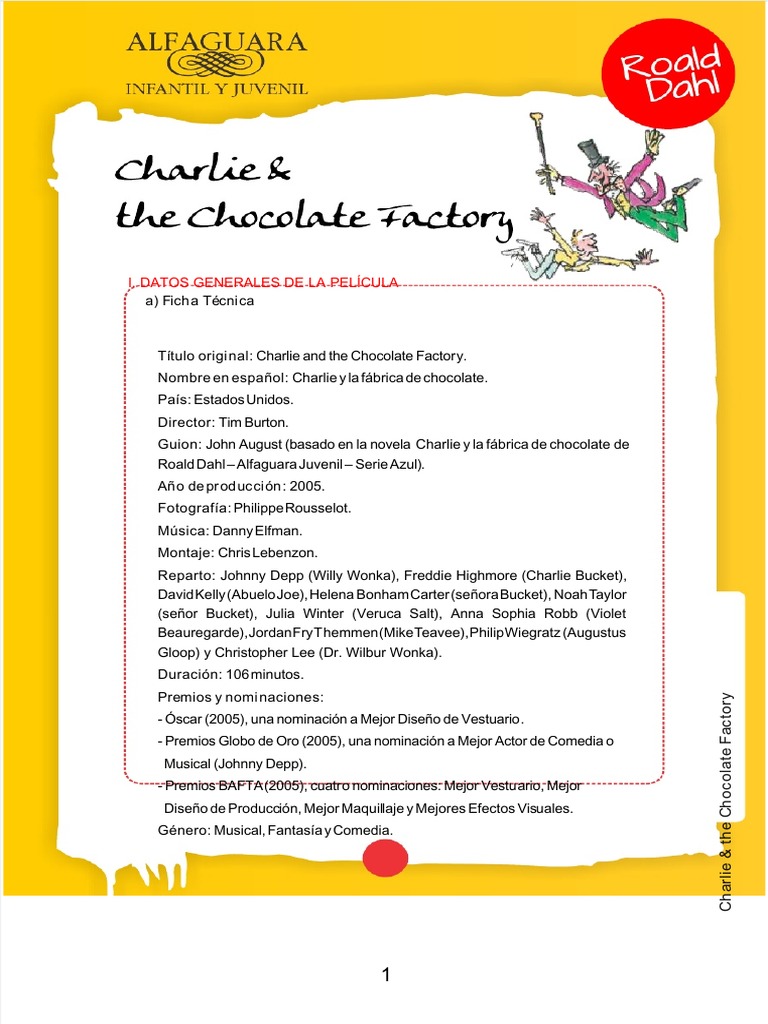 Análisis de "Charlie y la fábrica de chocolate" | PDF
