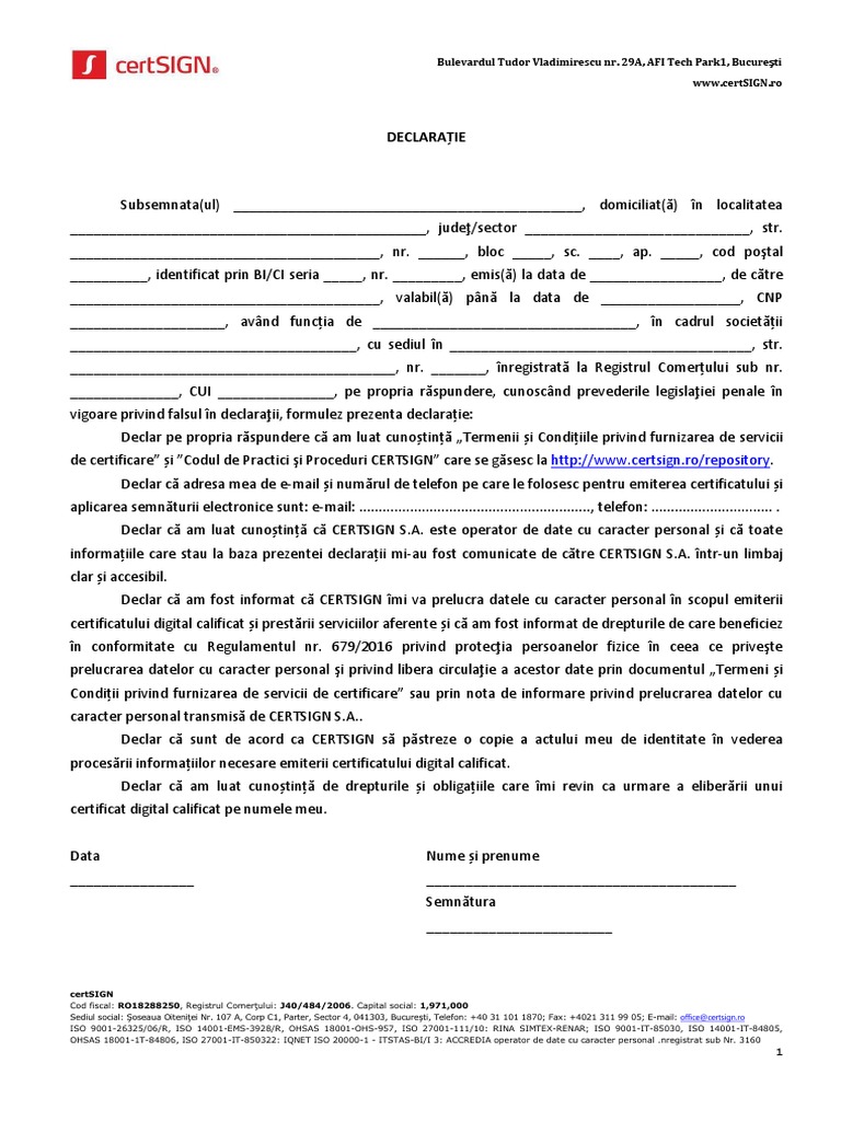 Declaratie NPO | PDF