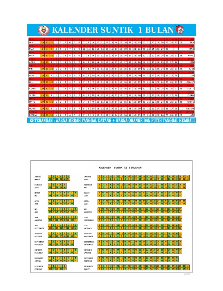 Prin Kalender Suntik | PDF