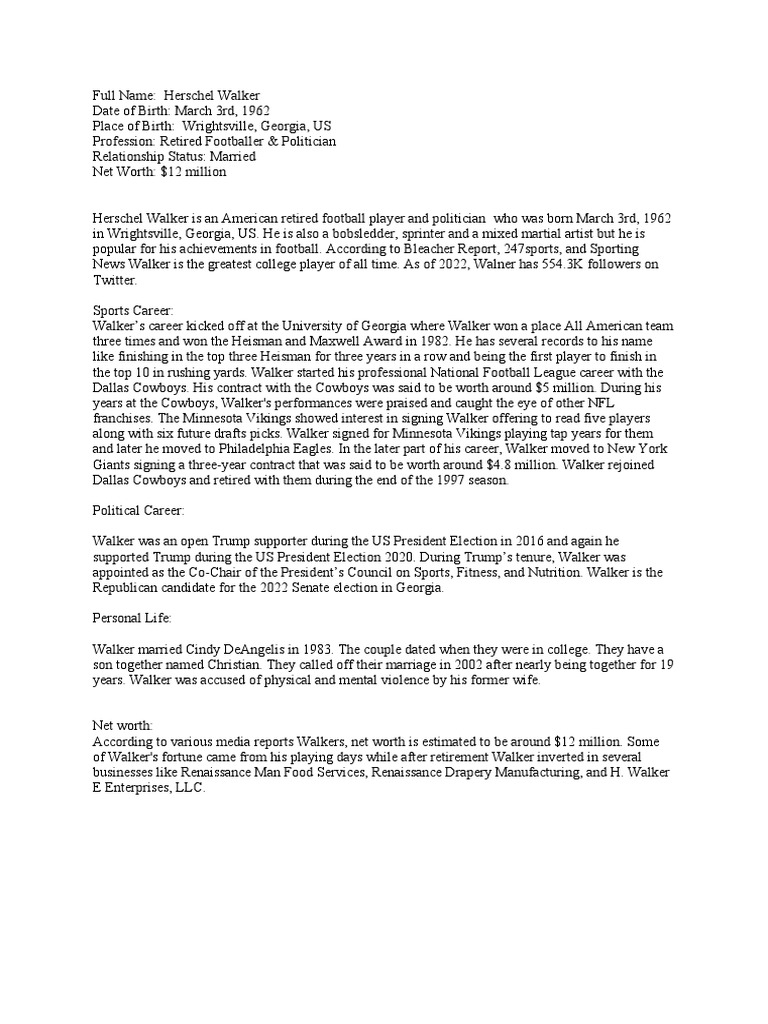 Herschel Walker | PDF