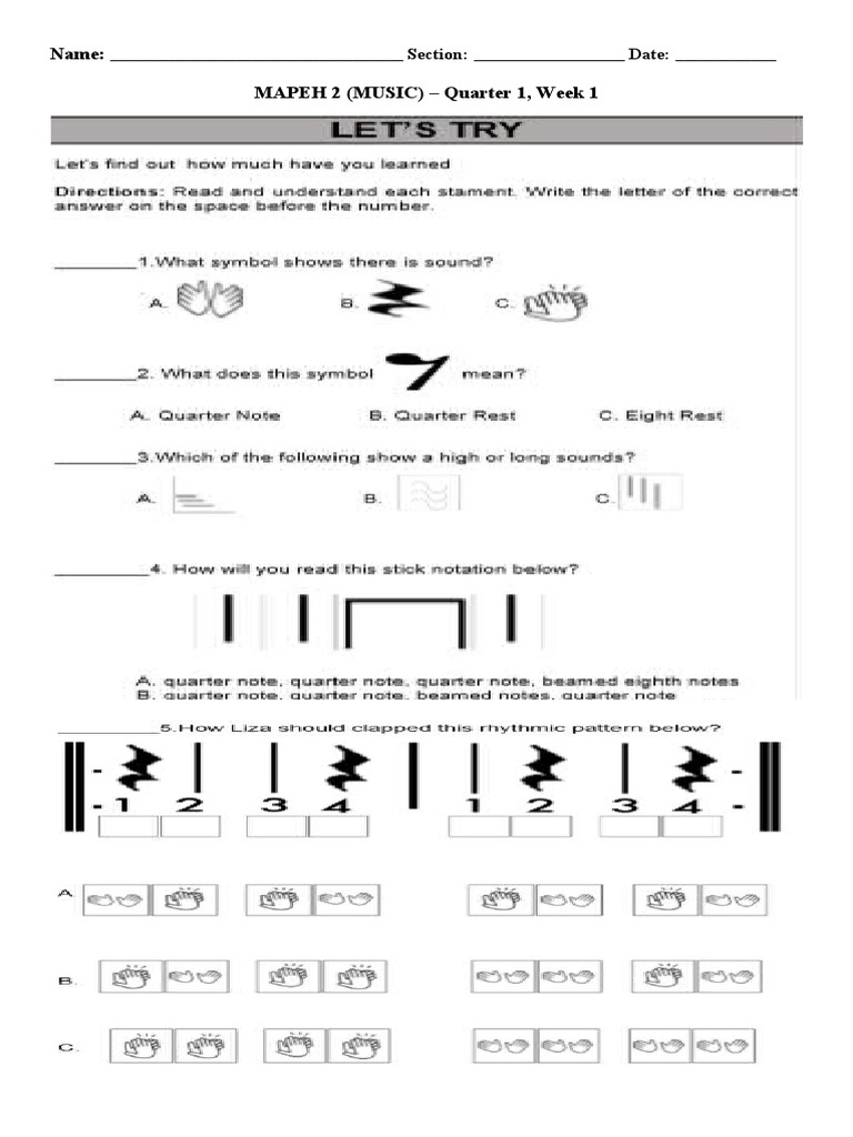 Music Activity Sheets | PDF