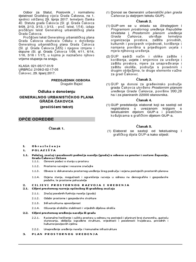 GUP ODREDBE - ZA - PROVODENJE - Procisceni - Tekst | PDF