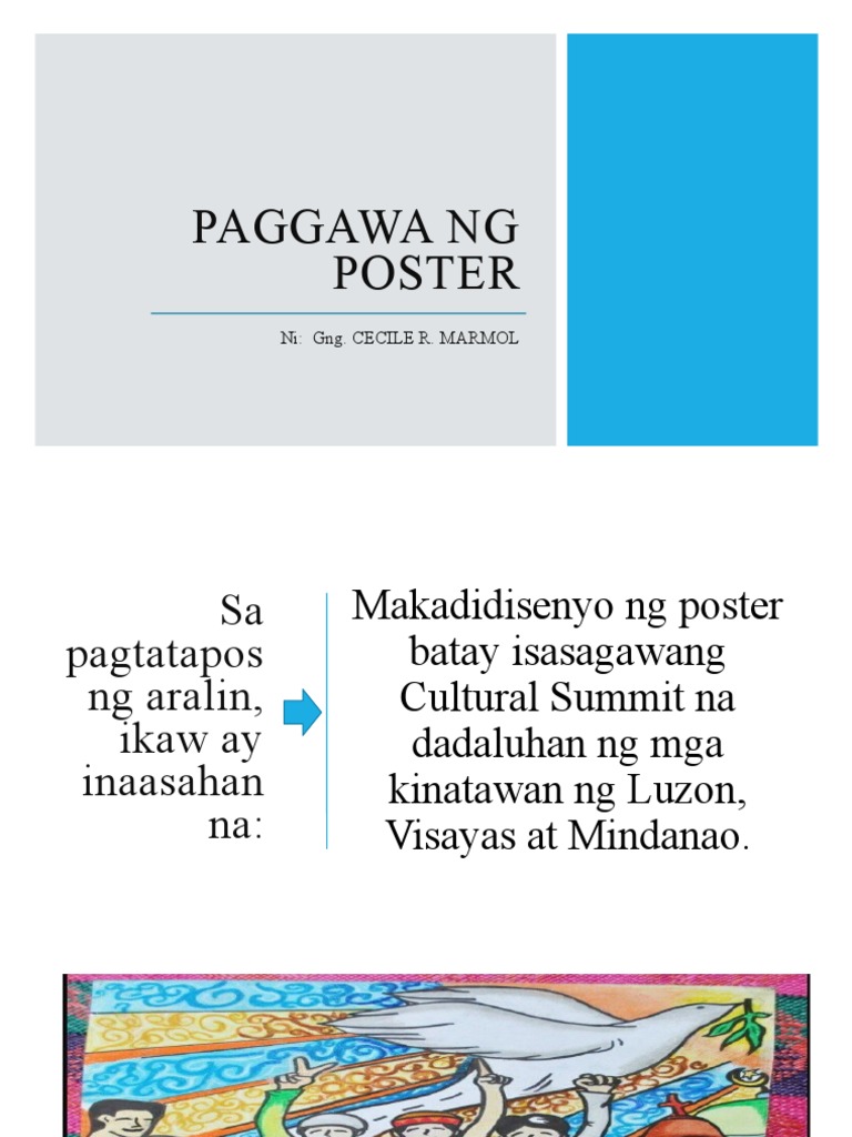 Sa Paggawa NG Poster | PDF