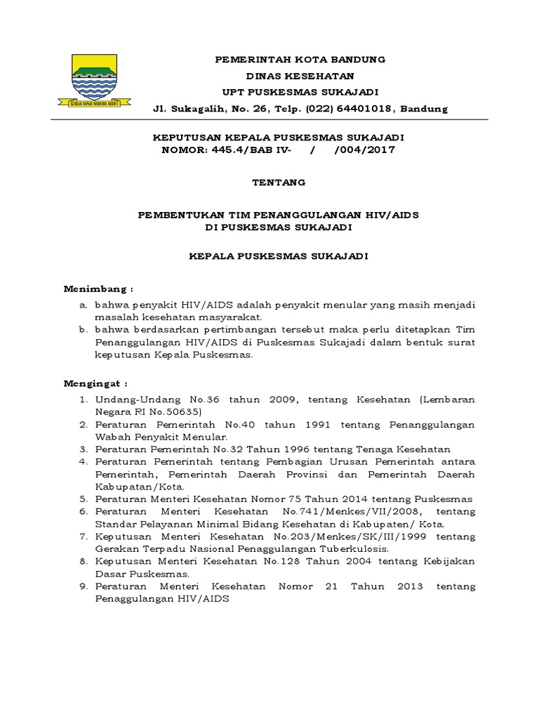 SK Penanggulangan Hiv | PDF