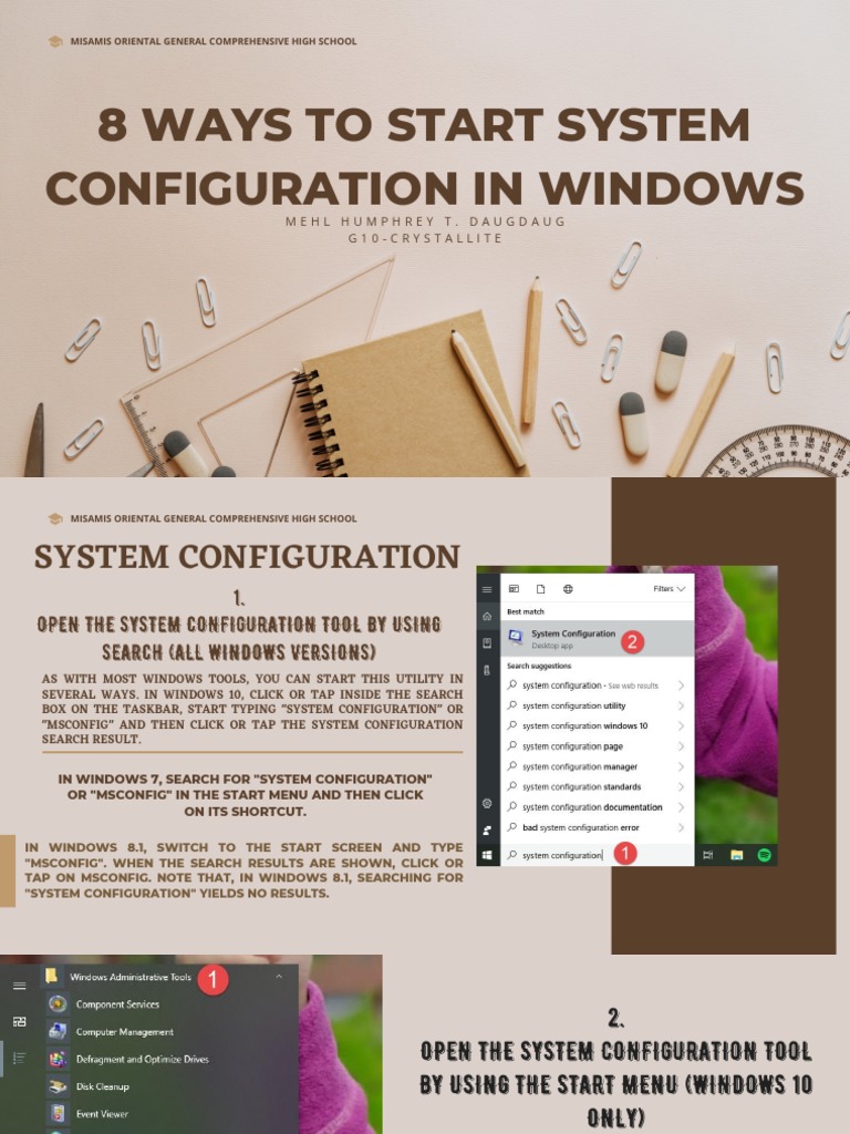 Opening The System Configuration Tool In Windows 8 Methods Pdf Microsoft Windows Software