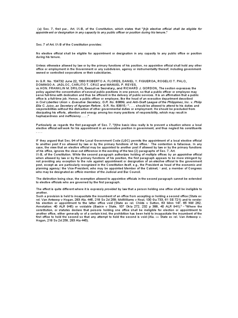 Incompatible Office | Download Free PDF | Common Law | Legal Documents