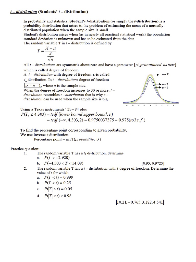 T Test | PDF | Student's T Test | Statistical Hypothesis Testing