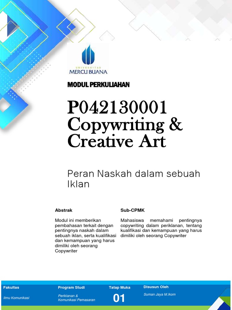 MODUL Copywriting Creative Art - TM 1 | PDF