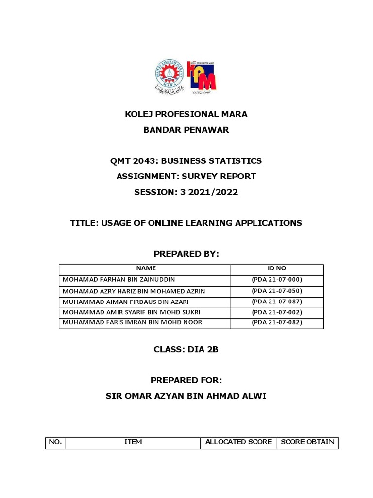 Written Assignment QMT 2043 | PDF | Educational Technology | Application Software