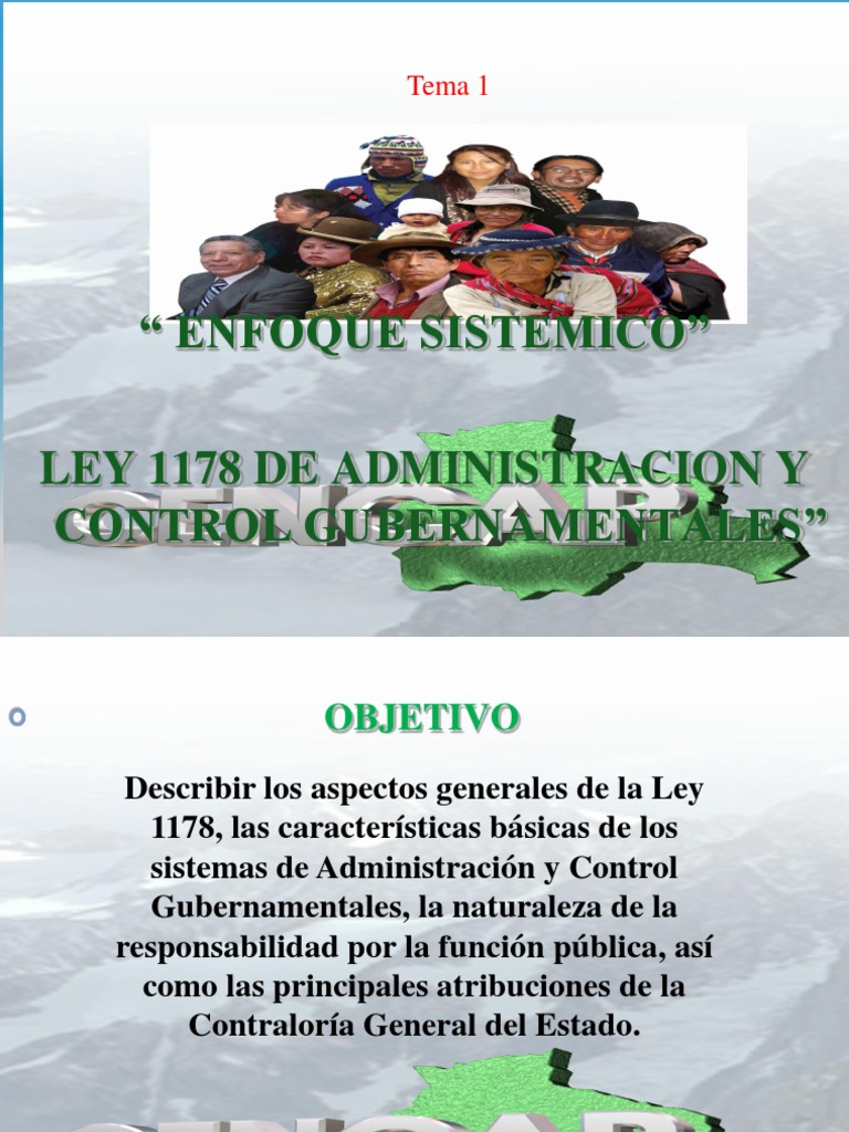 Tema 1 - Ley - 1178 | PDF | Presupuesto | Ministerio (Departamento de ...