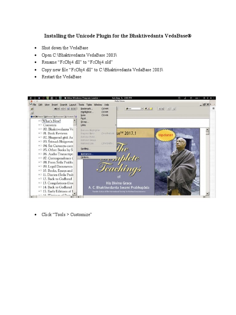 VedaBase Unicode Plugin - QuickStart | PDF