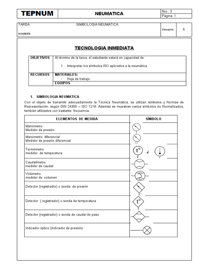 3 - Simbologia Neumatica | PDF | Neumática | Presión
