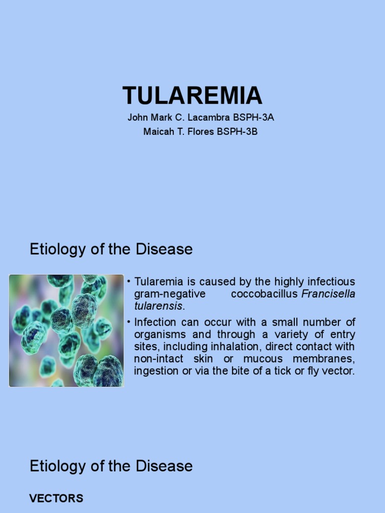 TULAREMIA OralPresentation | PDF | Medical Specialties | Animal Diseases