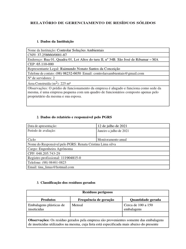 Gerenciamento de Resíduos Perigosos | PDF | Tecnologia e Engenharia