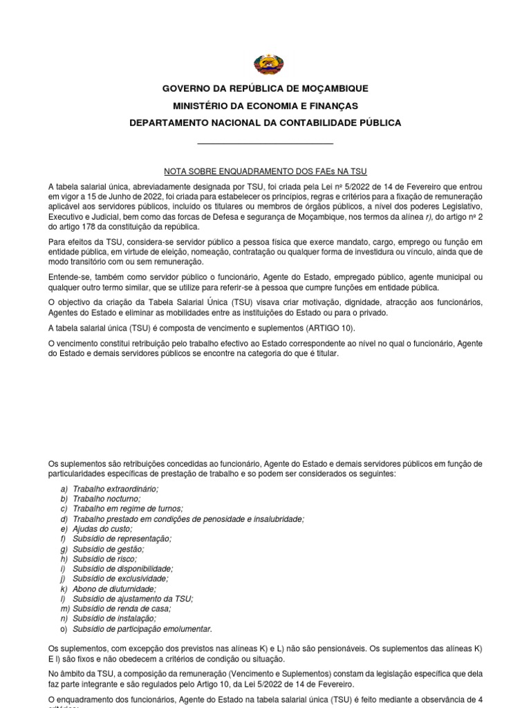 Governo Da República de Moçambique Ministério Da Economia E Finanças ...