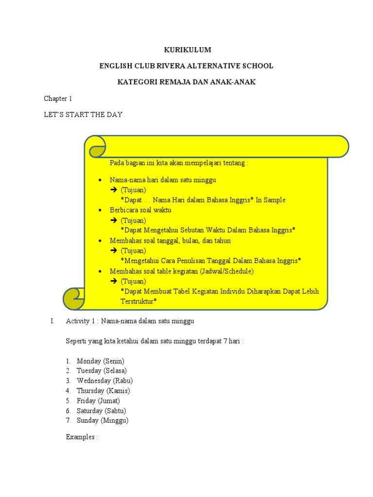 Modul English Club Level 1 | PDF
