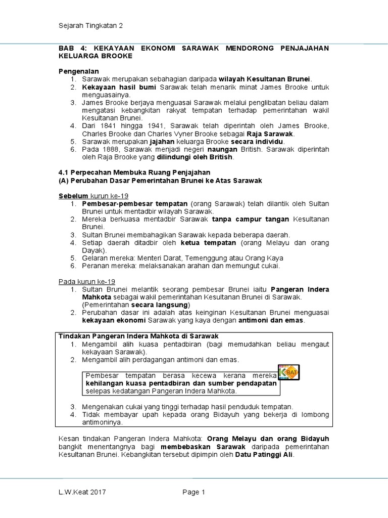 Sej Nota Bab 4 | PDF