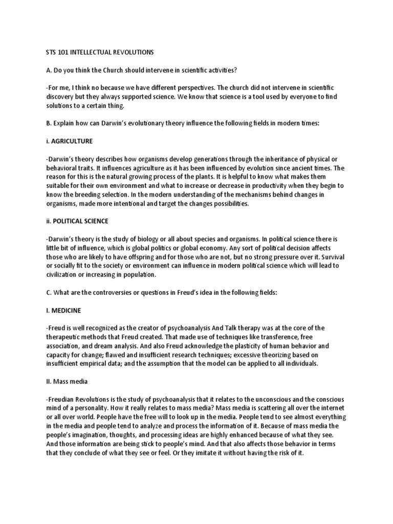 INTELLECTUAL REVOLUTION | PDF | Science | Sigmund Freud