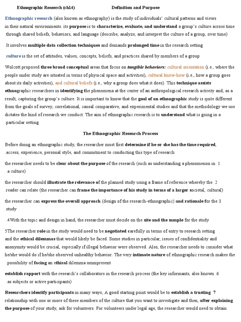 Enthographic Research | PDF | Ethnography | Cognitive Science
