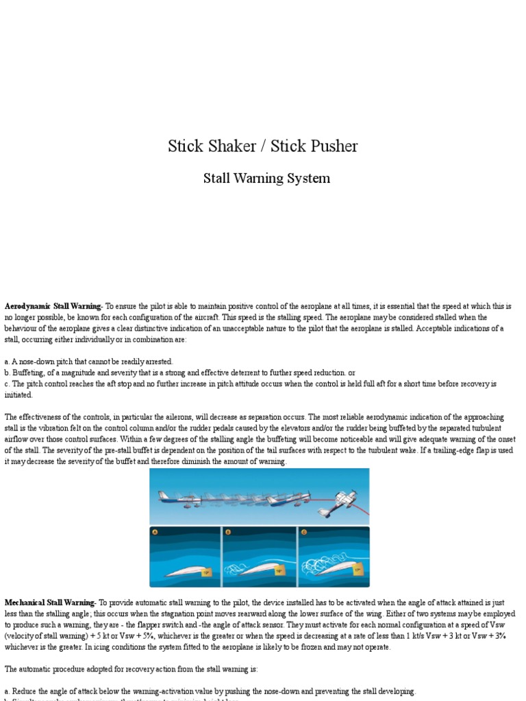 Stall Warning | PDF | Vehicle Design | Aircraft