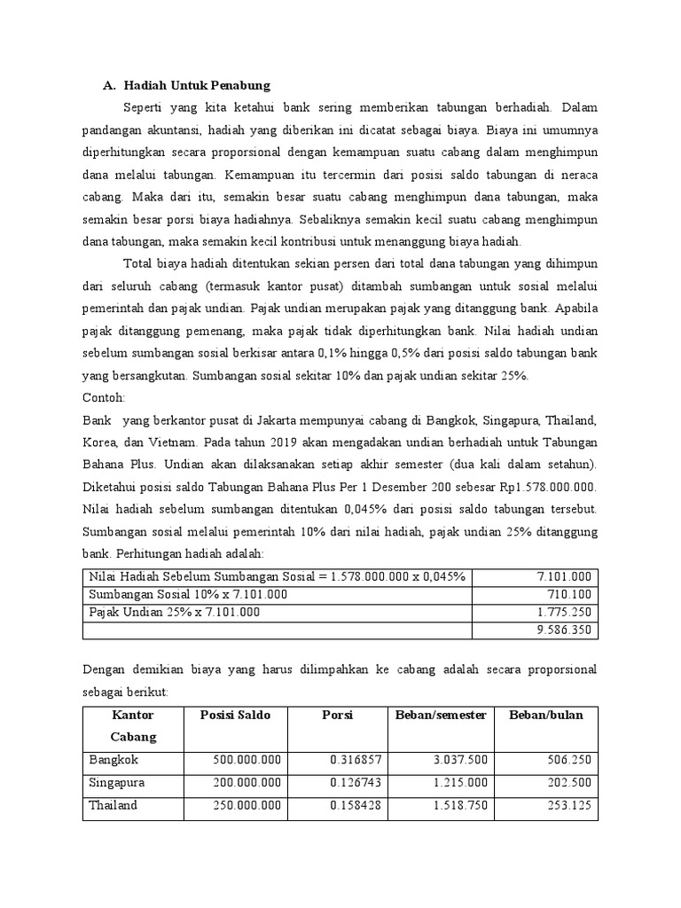 Hadiah Untuk Penabung | PDF