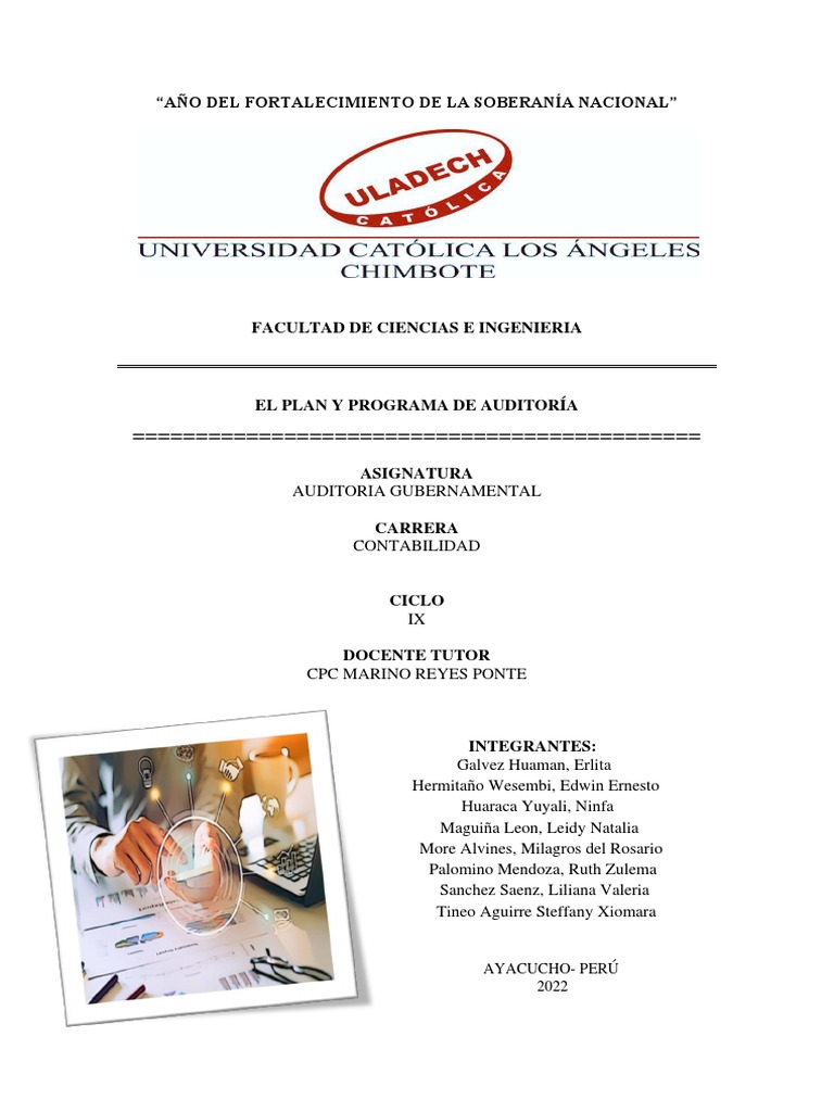 El Plan y Programa de Auditoria | PDF | Auditoría | Contralor