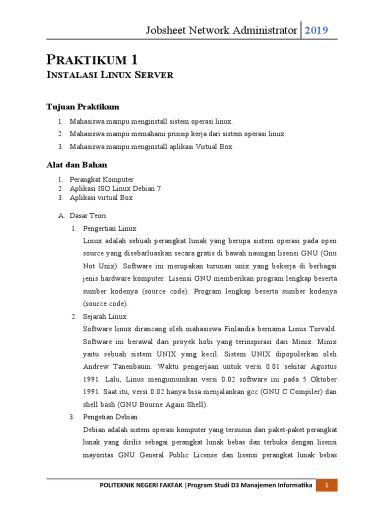 Instalasi Linux Server Debian | PDF | Komputer