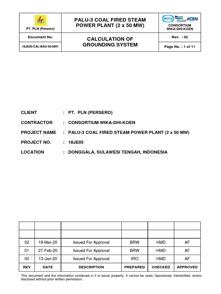 18JE05-CAL-BAU-30-0001 - Calculation of Grounding System - Rev.02 ...