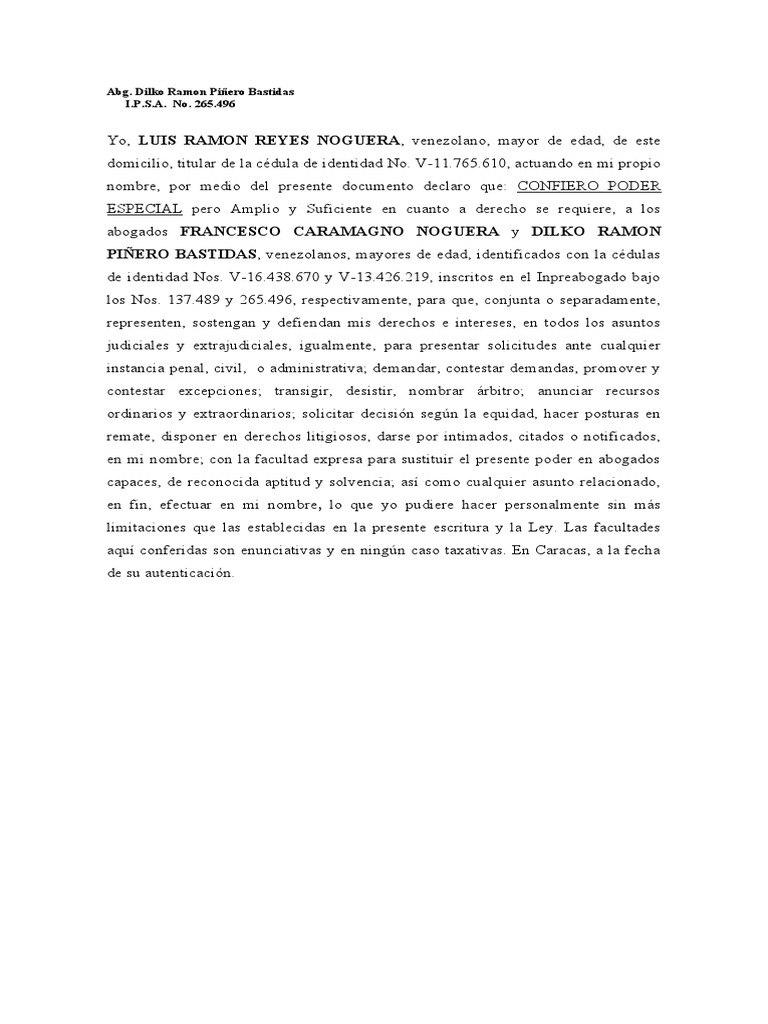 Documento Leonel Vera | PDF | Venezuela | Derecho penal