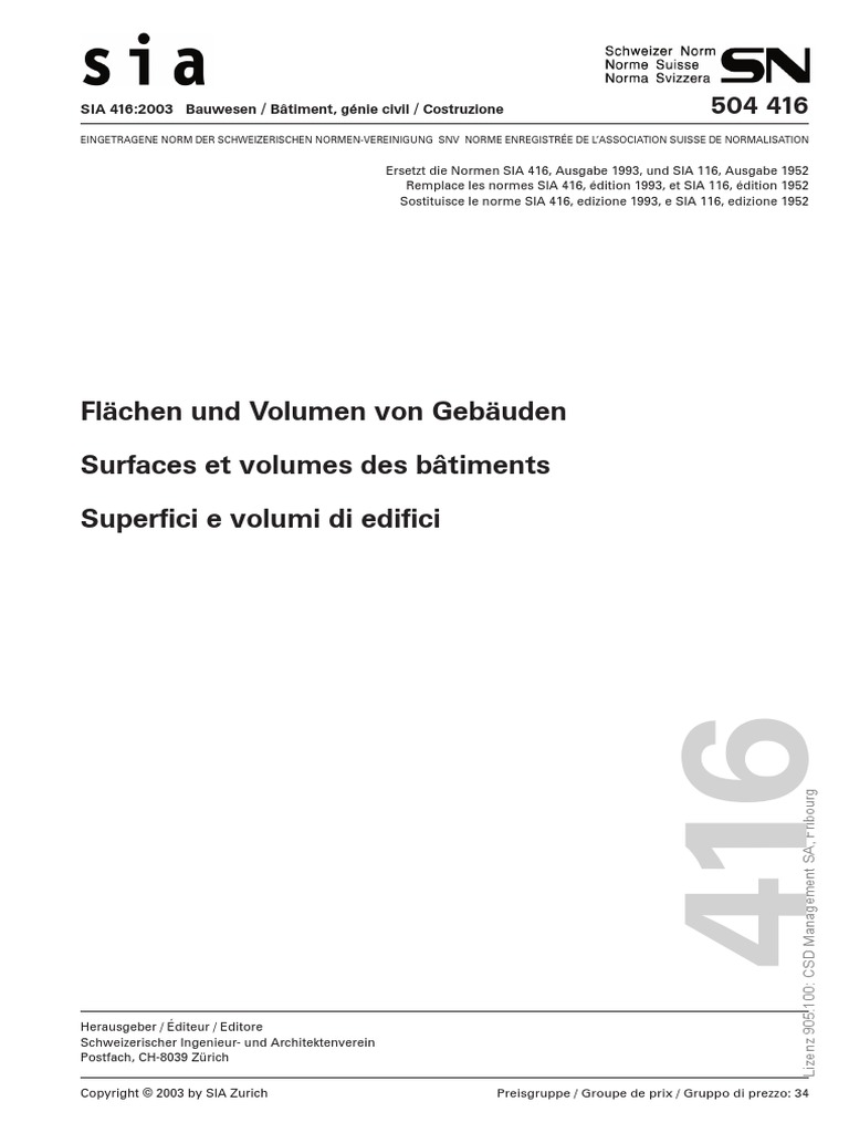 SIA 416 - 2003 - Dfi | PDF