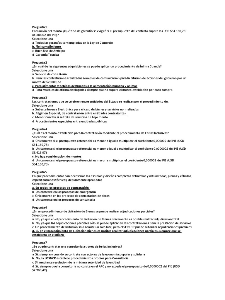 Preguntas Certificacion | PDF | Subasta | Presupuesto