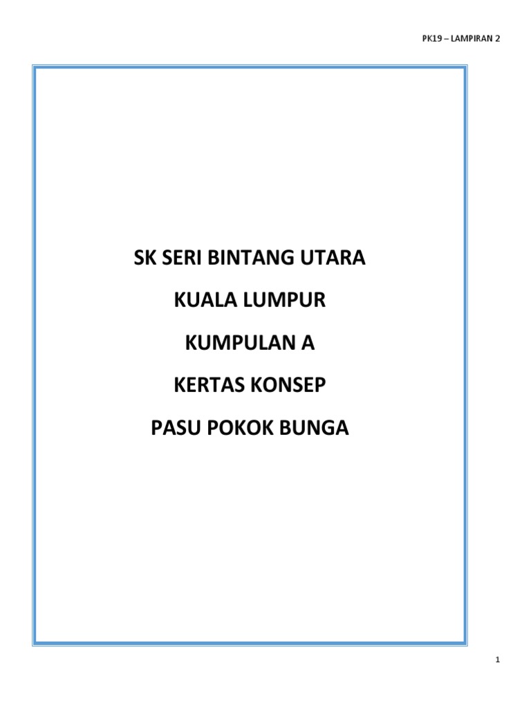 Kumpulan A Kertas Konsep Projek Pasu Pokok Bunga | PDF