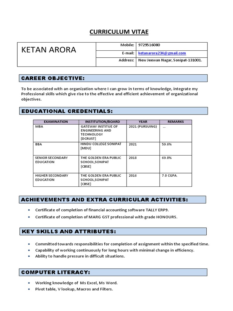 Ketan CV | PDF