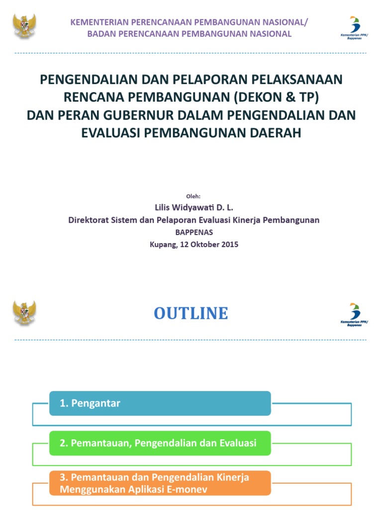 Monev NTT - Bappenas 12 Okt 2015 | PDF