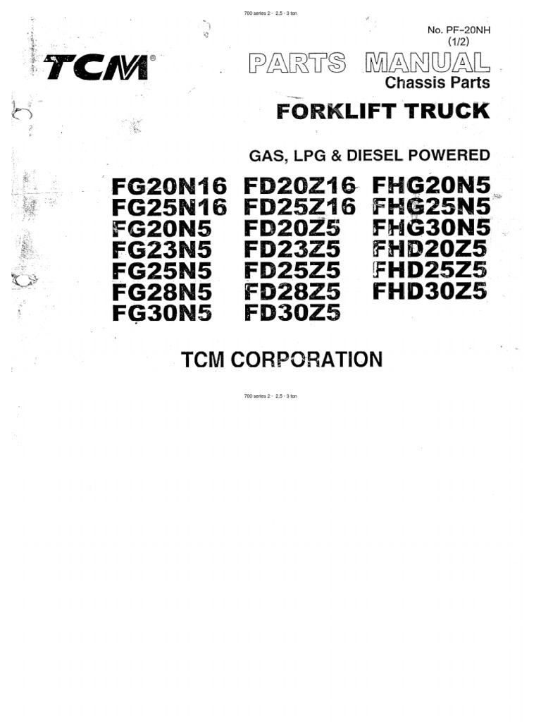 TCM - Parts Manual - Fg20 Fd20 Fhg20 Fd25 Fhg25 Fg25 Fg23 Fd23 Fhd23 ...