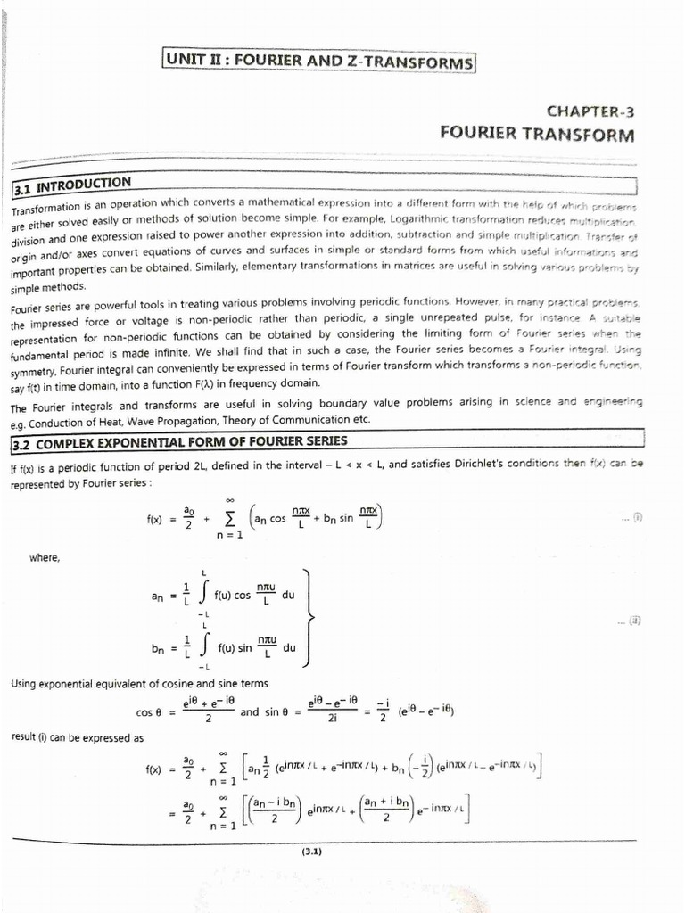 M3 Fourier and Ztransform | PDF