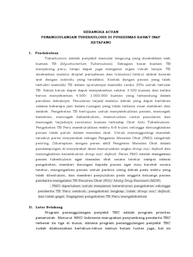 Kak TBC Penanggulangan TBC | PDF