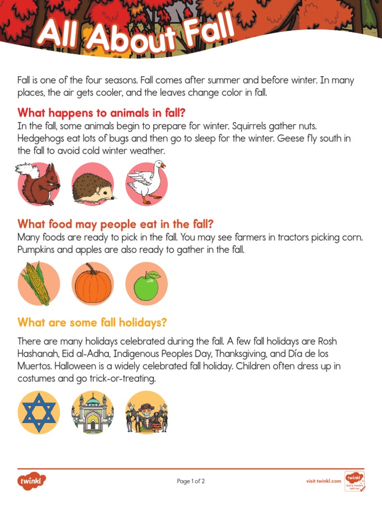 Fall Facts for Young Learners | PDF | Home & Garden