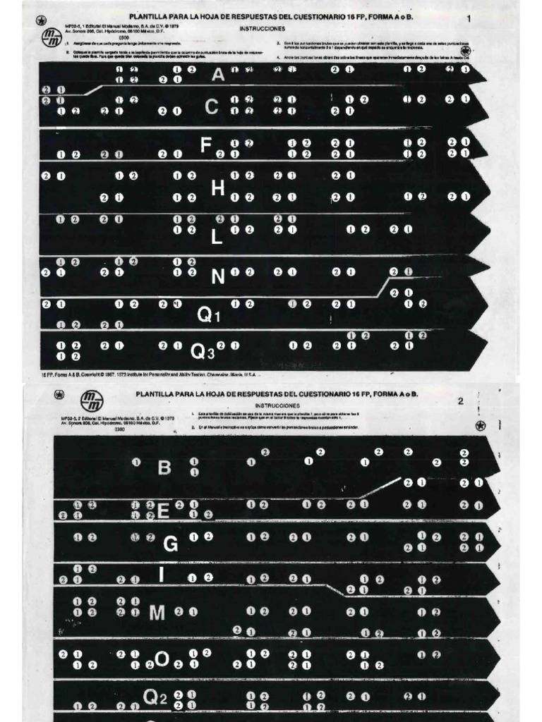 16 PF Plantilla | PDF