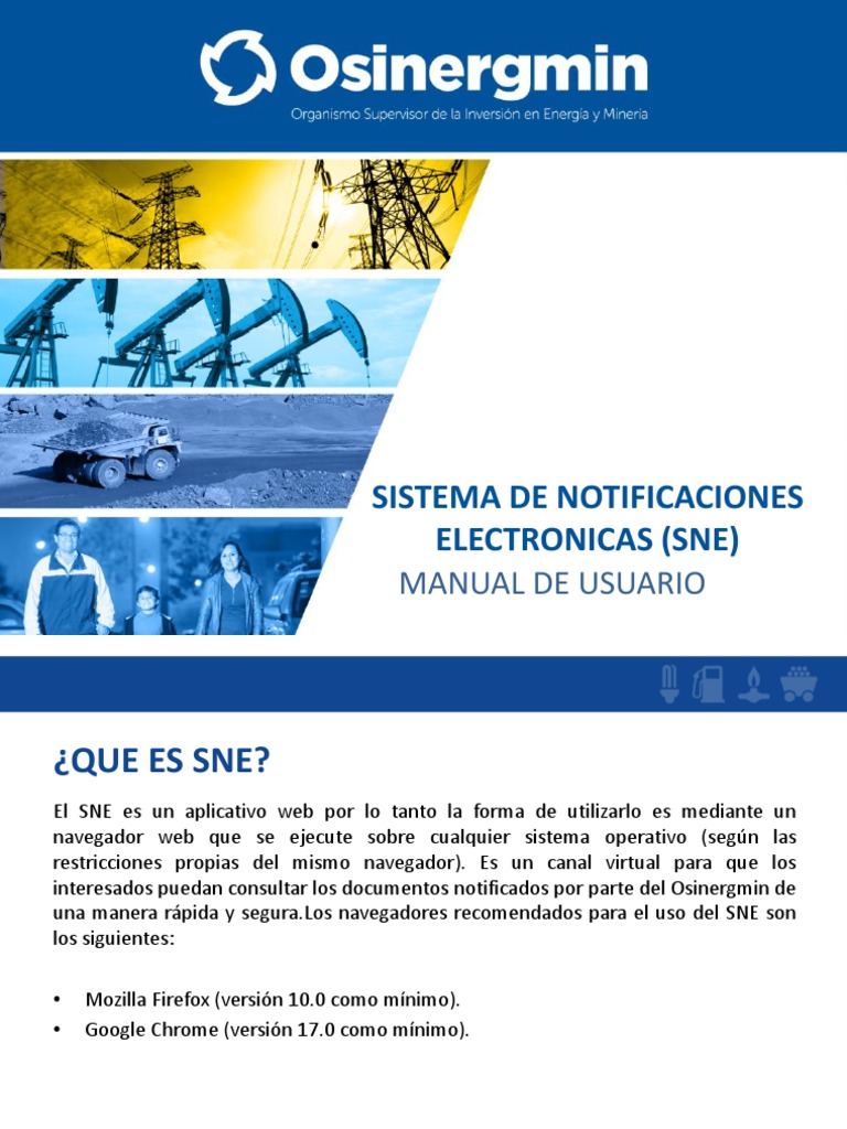 Osinergmin Manual Usuario SNE | PDF | Contraseña | Ingeniería de software