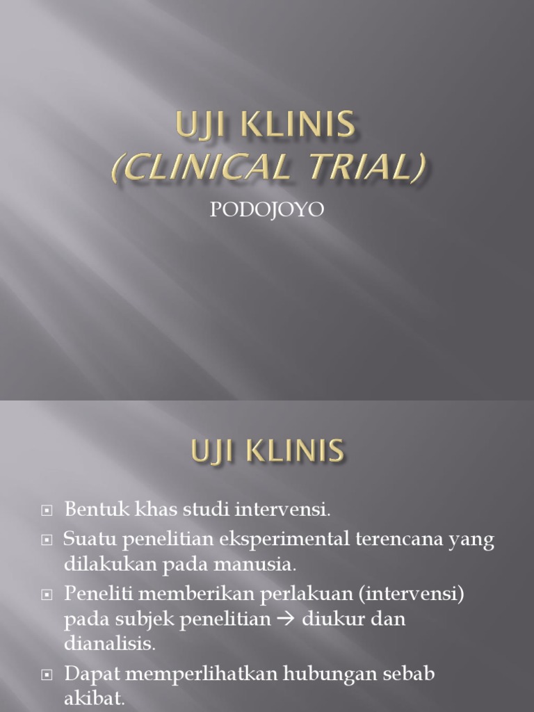 Uji Klinis | PDF