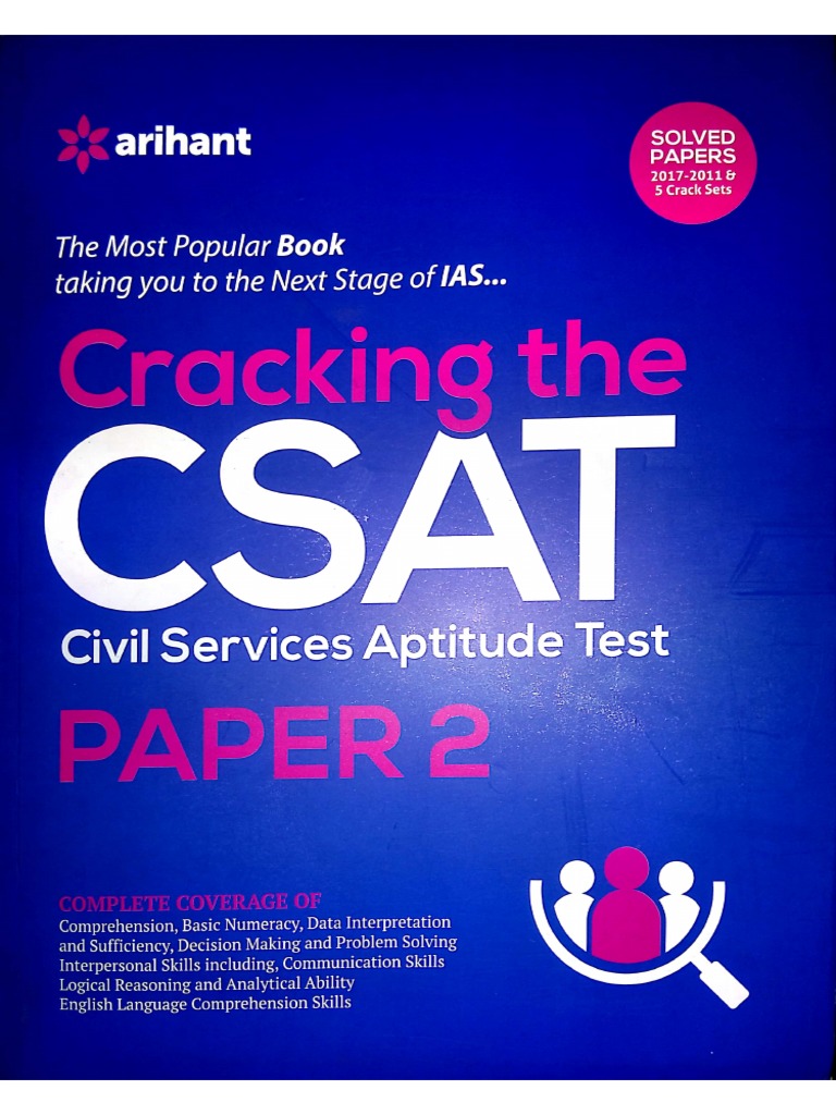 Cracking Csat Paper 2 Arihant Complete Book | PDF