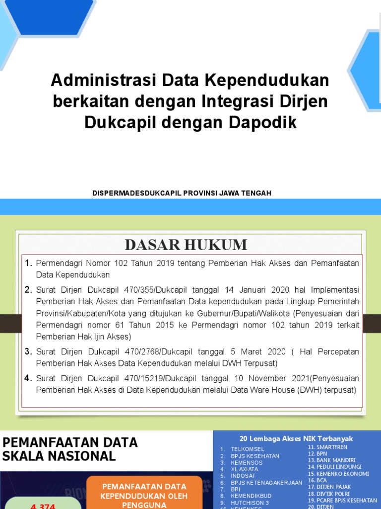 Materi Dukcapil Dapodik | PDF