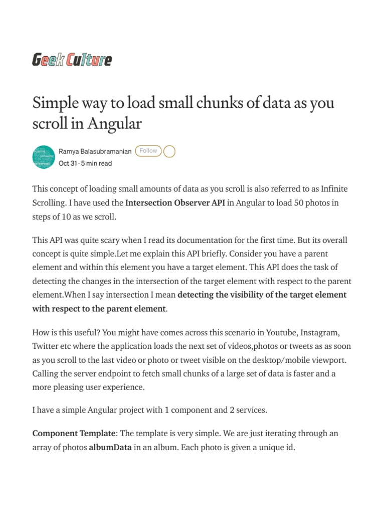 Angular Infinite Scrolling Guide | PDF | Information Technology | Information Age