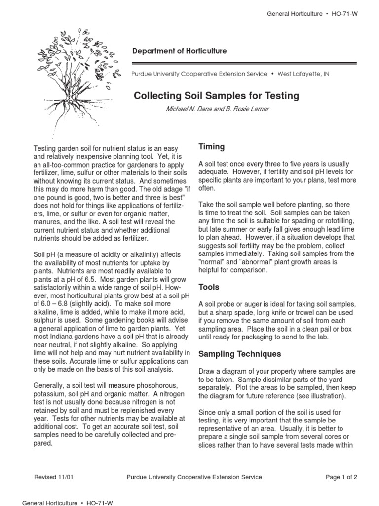 Collecting Soil Samples | PDF
