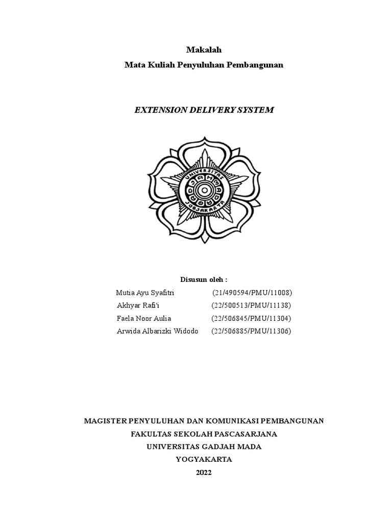 Makalah Extension Delivery System | PDF