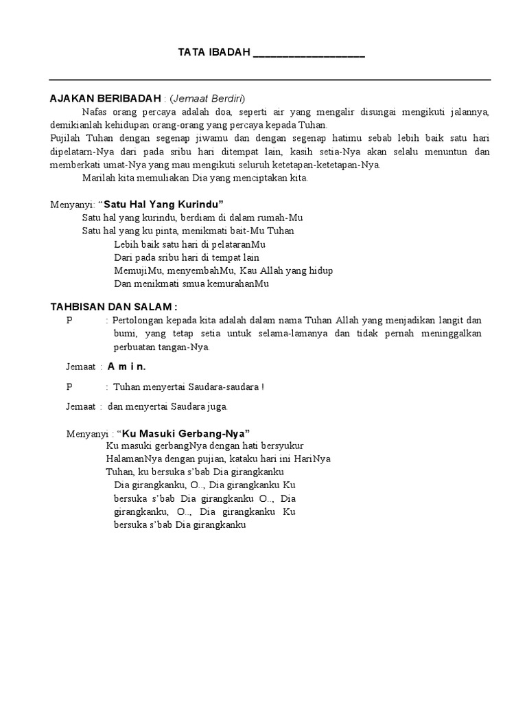 Tata Ibadah Diaken Punya | PDF