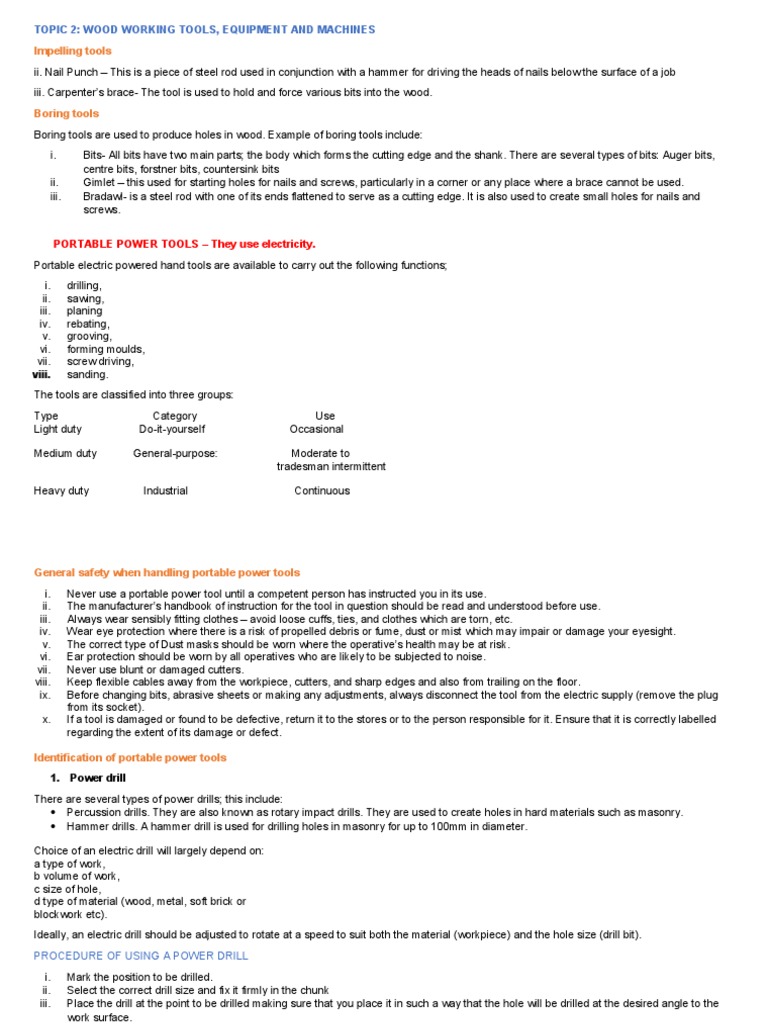 Topic 2 - 5 Notes Carpentry Students | PDF | Screw | Framing (Construction)