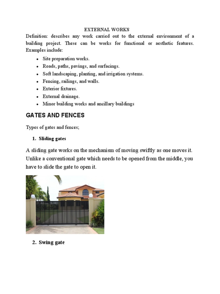 Topic 8 EXTERNAL WORKS, Notes | PDF | Polyvinyl Chloride | Wood